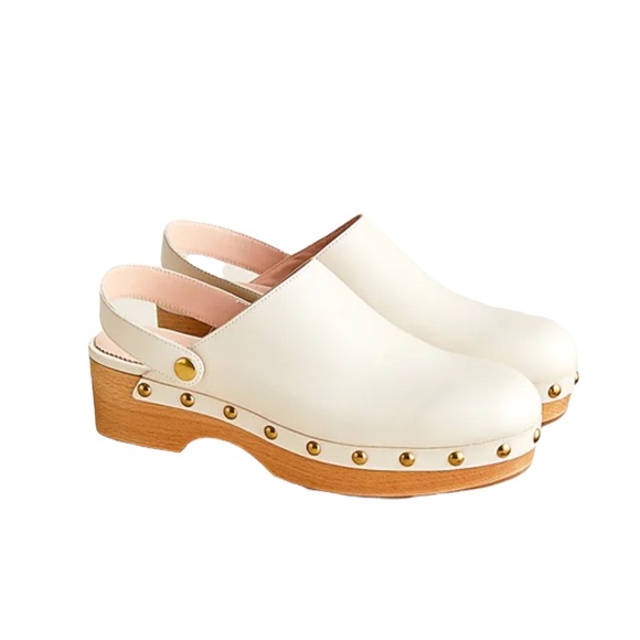 J. Crew | Shoes | J Crew Convertible Dusty Ivory Leather Clogs2 | Poshmark